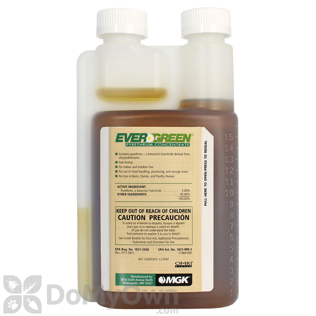 Evergreen Pyrethrum Concentrate, PyGanic Pro 5% Pyrethrin Concentrate