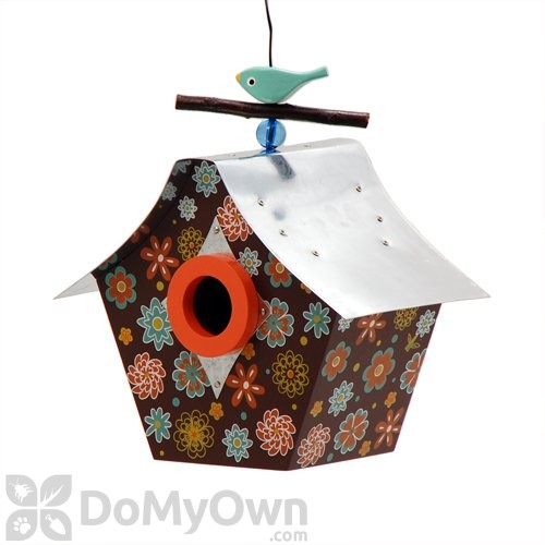 Rossos International Retro Chic Collection Flower Power Bird House (WS18)