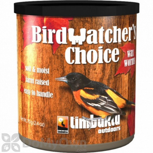 Timbuktu Outdoors Birdwatchers Choice Wax Worms Bird Food 2.4 oz. (TIM4054)